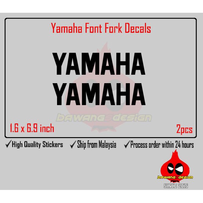 Yamaha Font For Fork Decal 2pcs | Shopee Malaysia