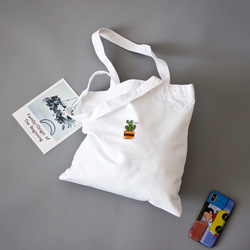 New cactus-shaped canvas tote bag with zipper (with real photo taken by ...