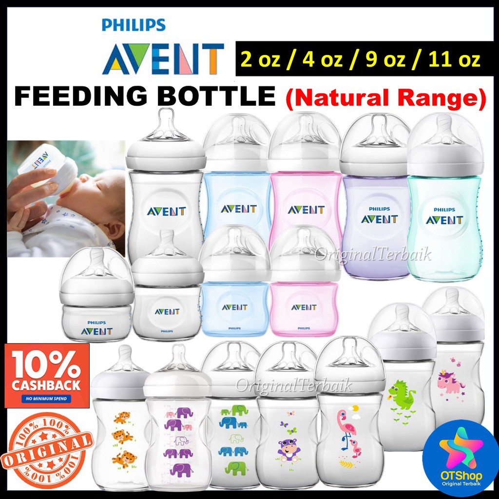 Botol Susu Avent Natural 2oz , 4oz , 9oz 11oz | Original Philips Avent ...