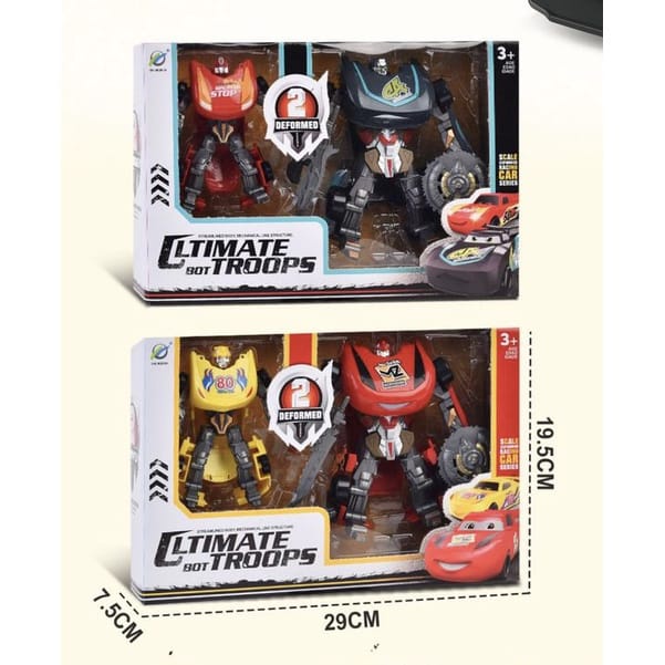 Pixar Cars 3 McQueen Deformation Robot Toy Car Kids Toys Kereta ...