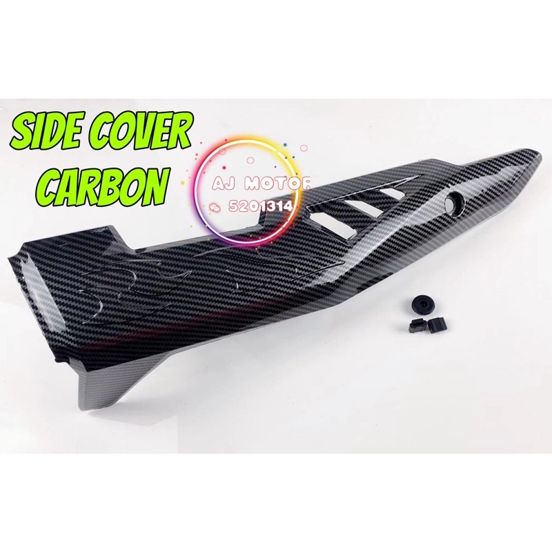 RSX150 WINNER X EXHAUST END CAP SIDE COVER CARBON TITANIUM BLACK HONDA ...