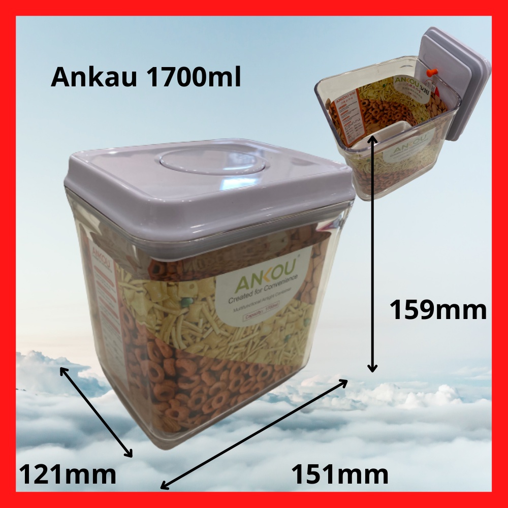 ANKOU Airtight Food Storage Milk Powder Container Original Rectangular ...