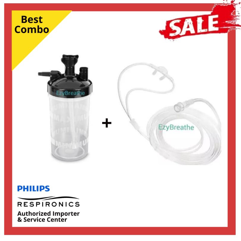 Philips Respironics Everflo Oxygen Concentrator Bottle Humidifier & 7ft ...