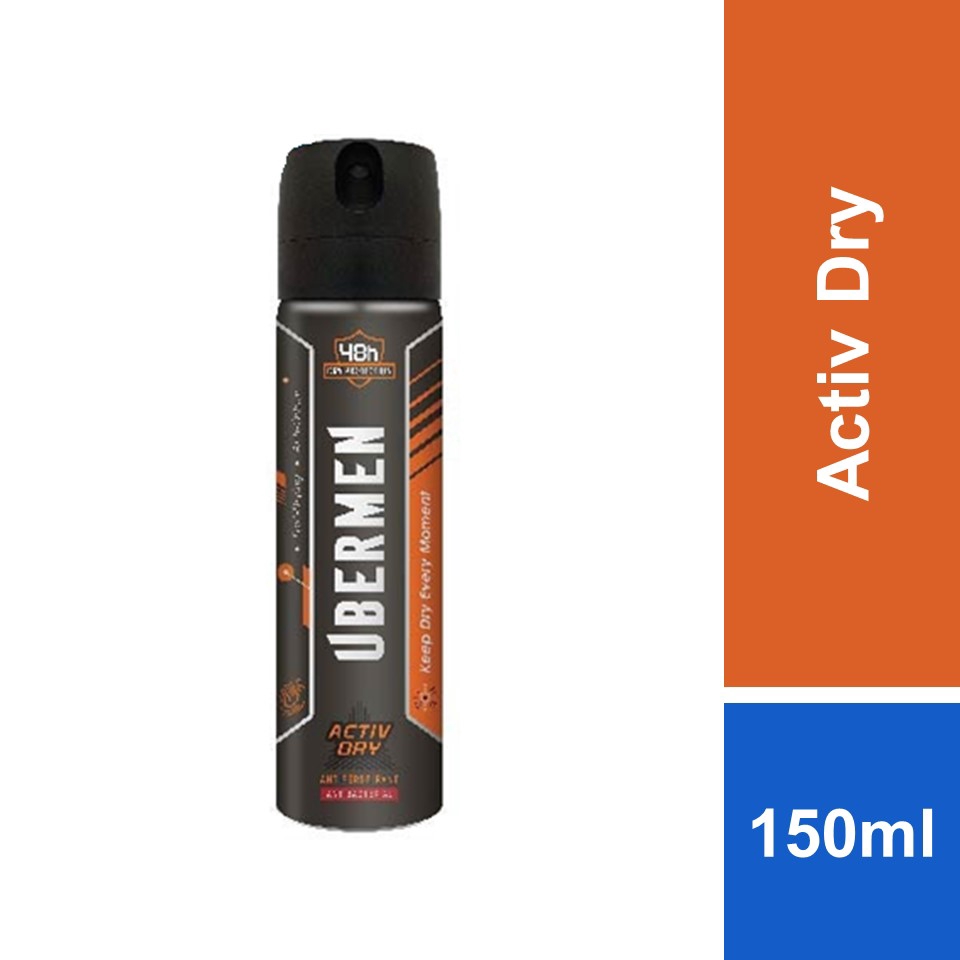 UBERMEN Activ Dry Antiperspirant Body Spray 150ml | Shopee Malaysia
