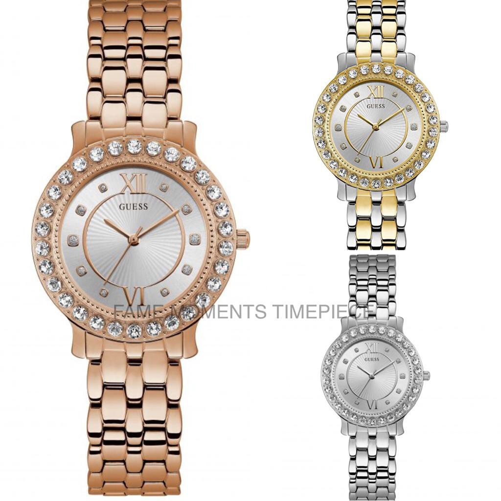 Guess Women Stainless Steel Watch W1062L | Shopee Malaysia