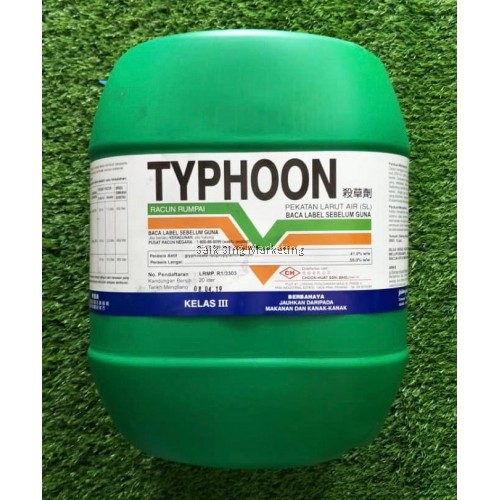 20L Typhoon Glyphosate 41% Herbicide Racun Rumput | Shopee Malaysia
