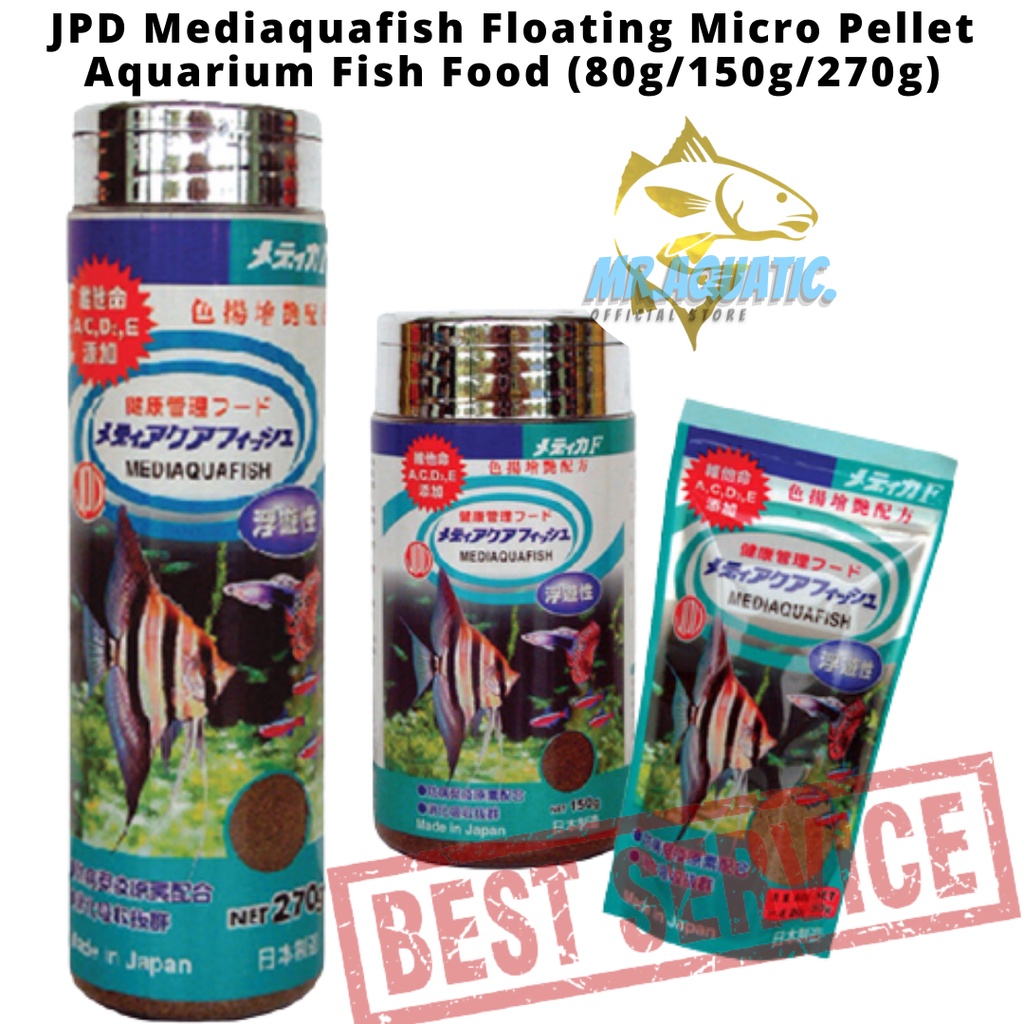 JPD Mediaquafish Floating Micro Pellet Aquarium Fish Food (80g/150g ...