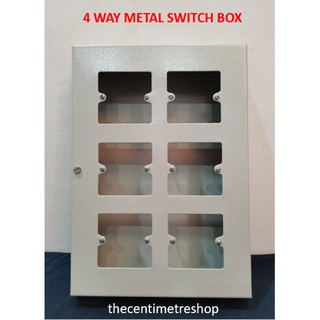 2/4/6 Way Socket Metal Switch Box Electrical /Empty Metalclad Board ...