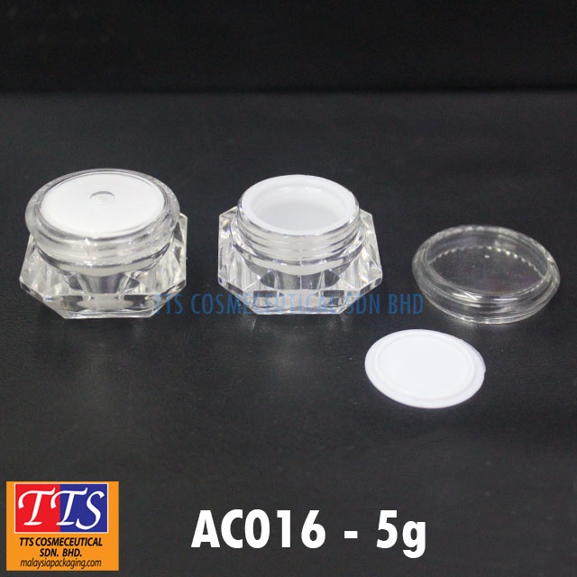 5g Diamond Shape Plastic Cosmetic Container Cream Jar Botol Bekas ...