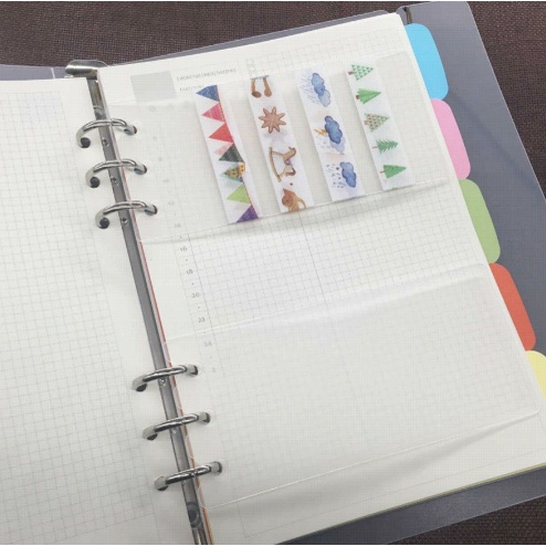 A6/A5 Multipurpose Washi Tape Separator Page Divider Holder 6 Ring ...