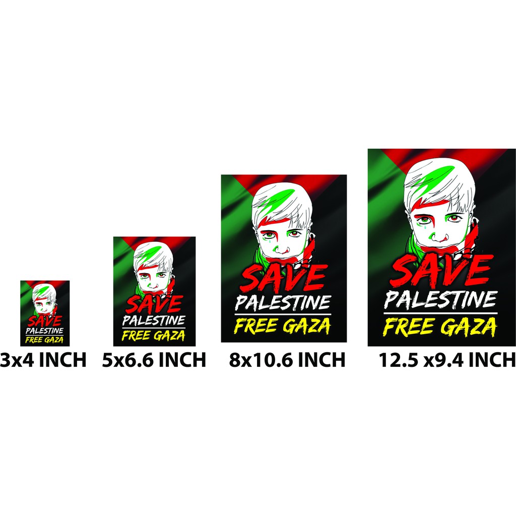 (READY STOCK) STIKER SAVE PALESTINE FREE GAZA UV PRINT | Shopee Malaysia