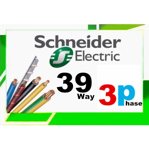 26 - 39 Way Schneider Easy9 Distribution Box DB - Full Set -3 Phase 63a RCCB 0.3ma C/W M/Switch ...
