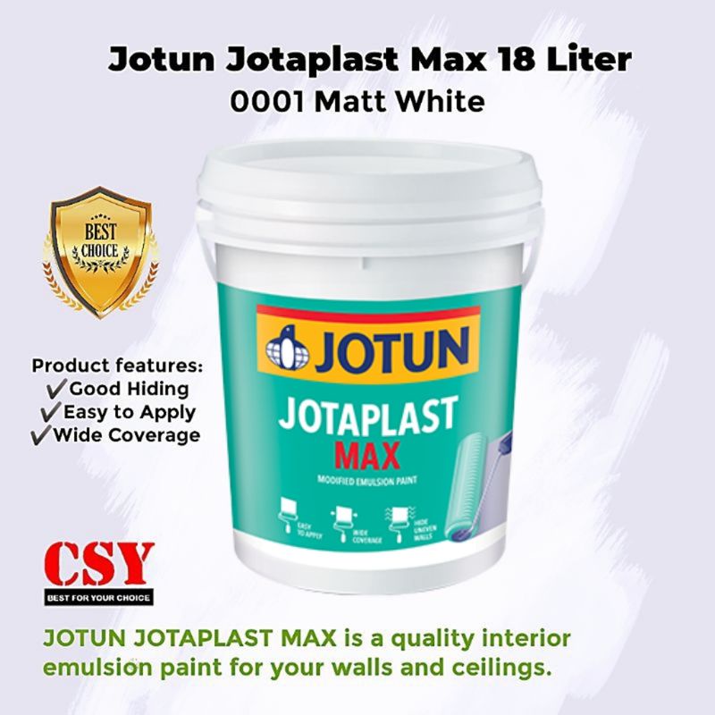 JOTUN Jotaplast Max Emulsion Paint 18 Liter / Interior Emulsion Paint ...