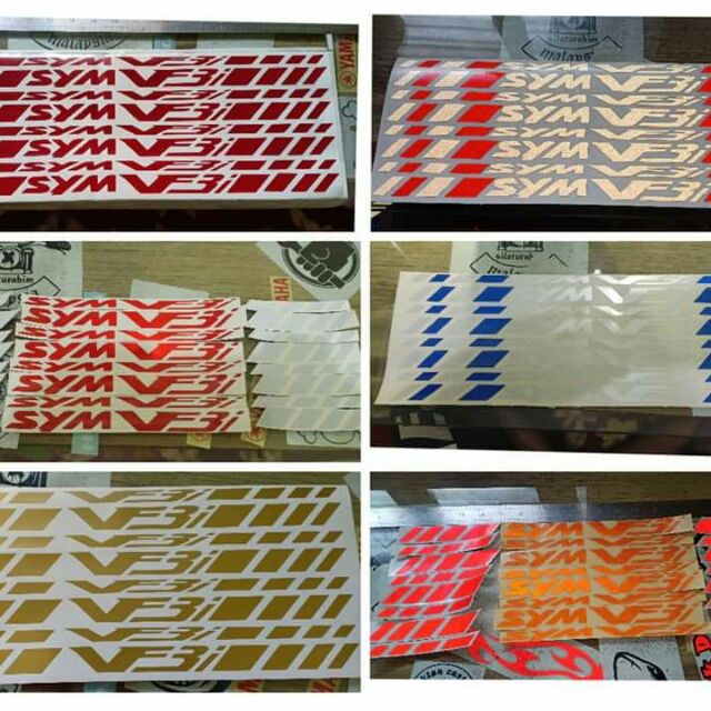 SYM VF3i 185cc Sticker Rim Kualiti (One Set Side Lining & Inner ...