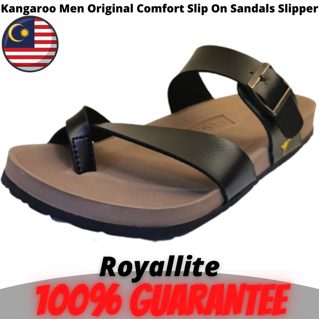 Kangaroo Men Original Comfort Slip On Sandals Slipper (KM3800) | Shopee ...