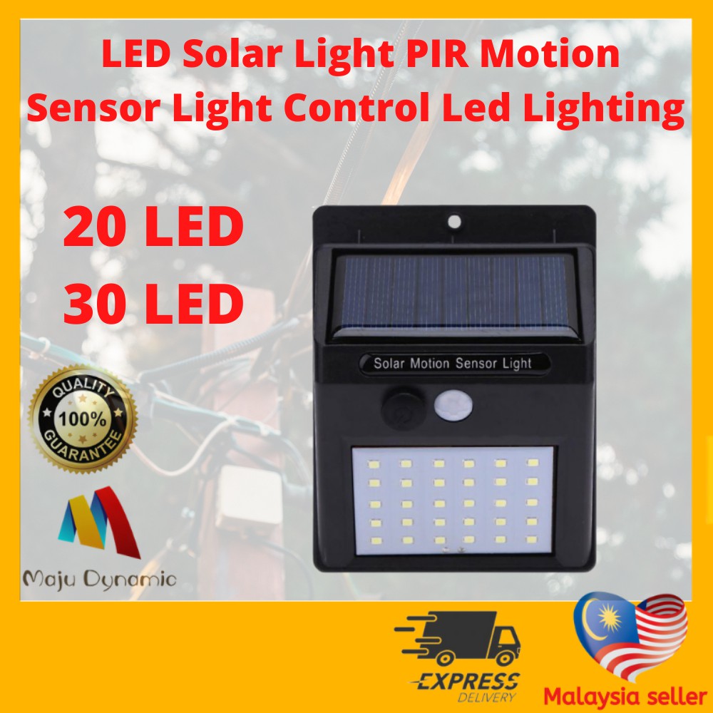 Ready Stock LED Solar Light PIR Motion Sensor Light Control Led ...