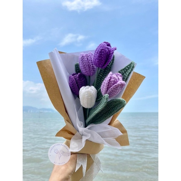 Handmade Crochet Tulips Flower Bouquet [Price for 1 flower only ...