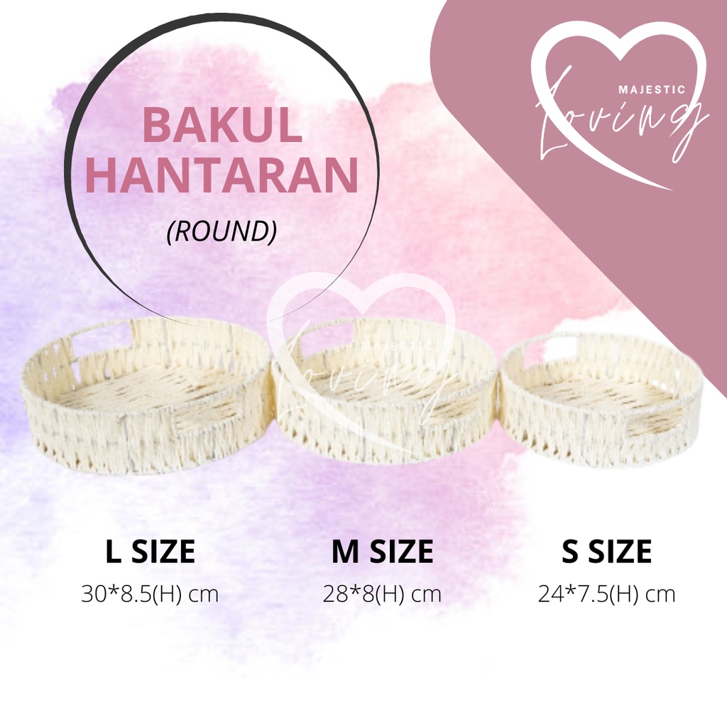 Round Basket Bakul Rotan Plastik Bakul Buah Plastik Bakul Hantaran ...