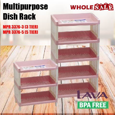 LAVA Multipurpose Storage Rack Shelving Organizer 3 / 5 Tier / Rak ...