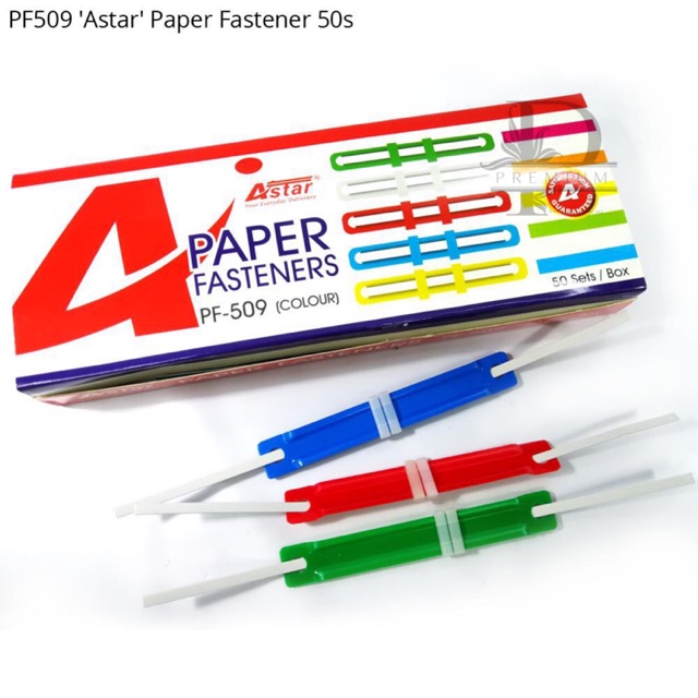 Astar PF509 Paper Fastener (Colour) 50’s / Plastic Paper Fastener ...