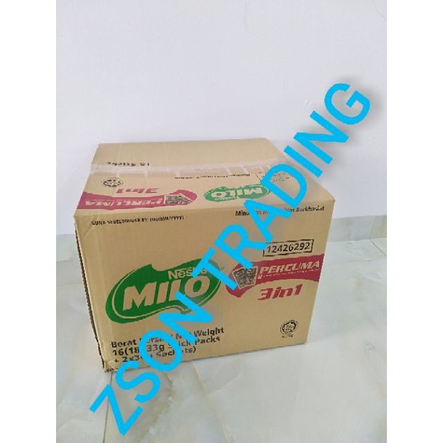 Nestle Milo 3 in 1 ( 18 x 33g ) | Shopee Malaysia