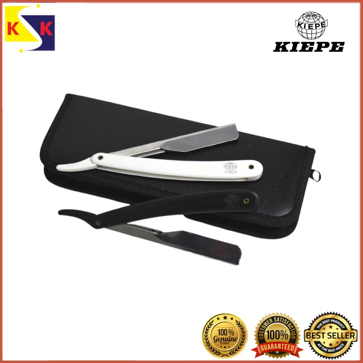 KIEPE ITALY Straight Edge Barber Razor Folding Shaver + FREE BLADES ...