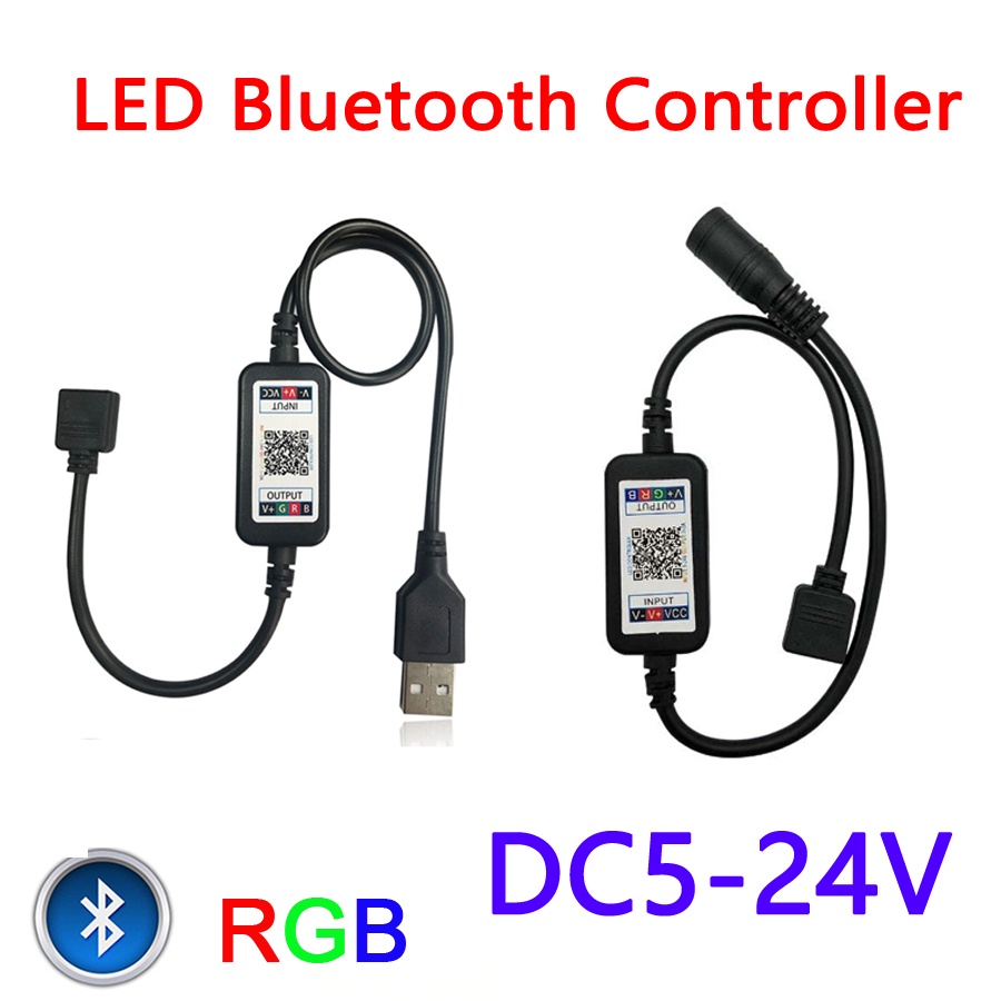 DC 5V-24V LED USB RGB Controller 12V 4Pin Wireless Music Bluetooth controller rgb For 5050 2835 ...