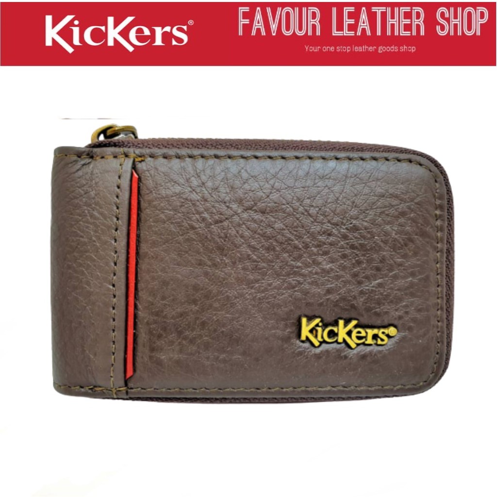 Kickers Genuine Leather Card Holder With Zipper (KIC-87135) | Shopee ...
