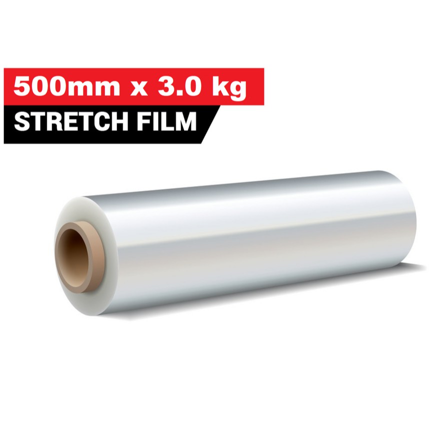Stretch Film Wrapping Roll Plastic Pallet Wrap 3kg x 500mm (23 Micron) | Shopee Malaysia
