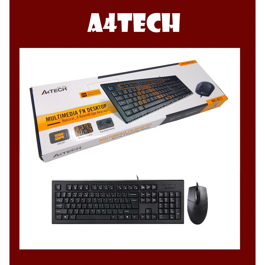 A4Tech KRS-8572 USB Keyboard and Mouse Combo Kit _ALS2127 | Shopee Malaysia
