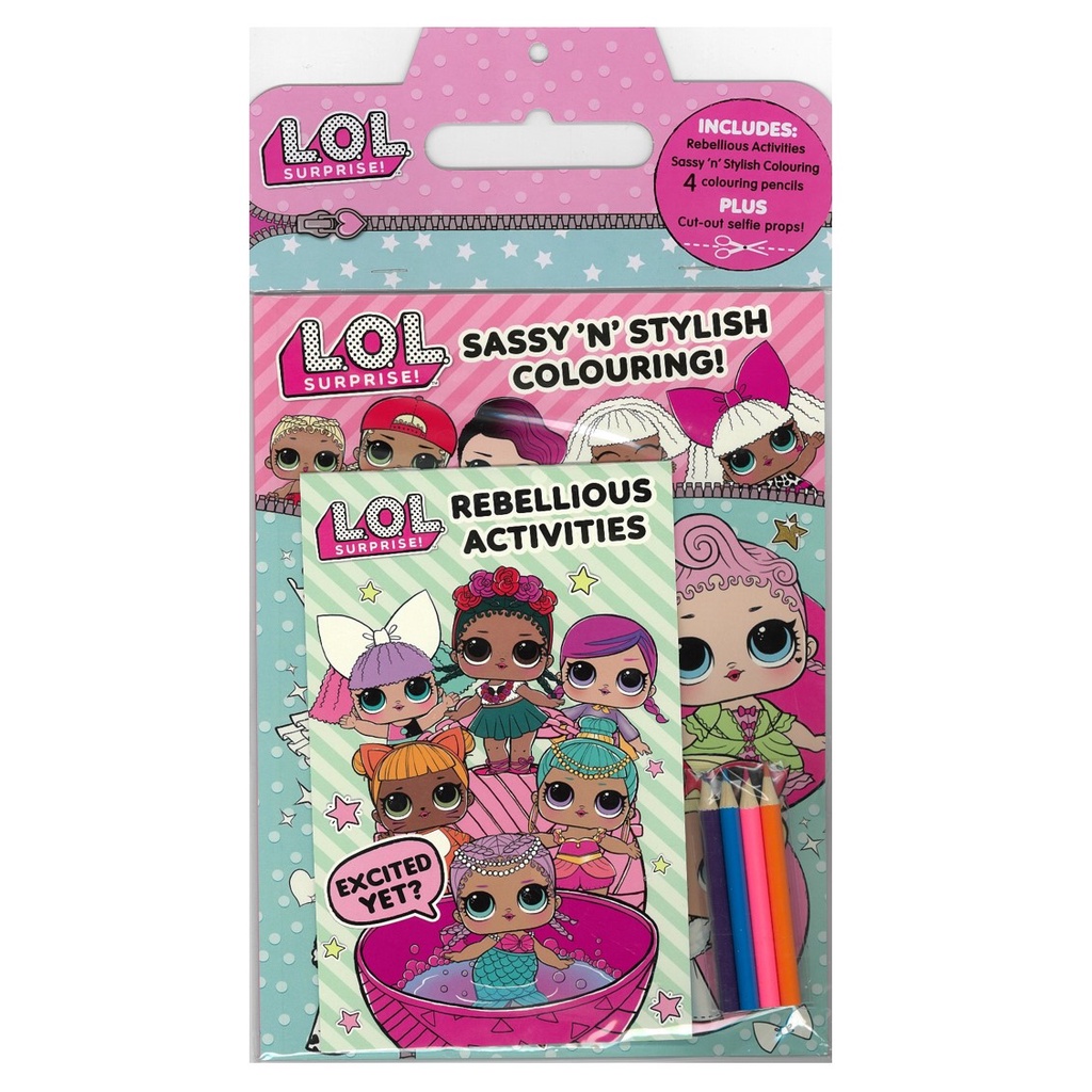 LOL Surprise Activity Pack With 1 Colouring 1Activity Book 4 Colour ...