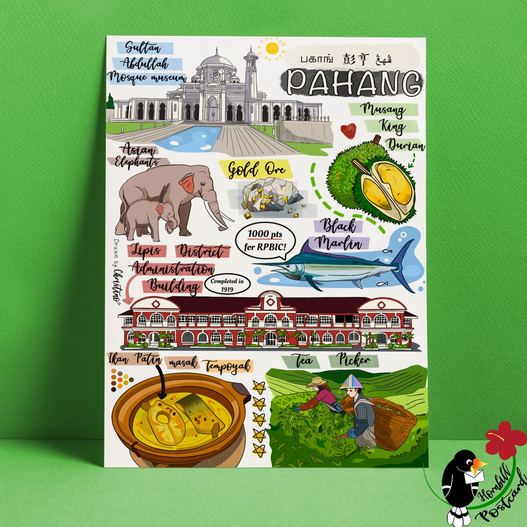 Pahang Malaysia Postcard Poskad [Negeri series] | Shopee Malaysia