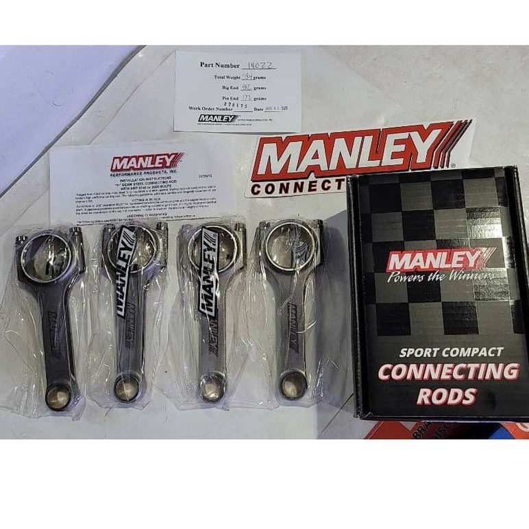 Manley conrod Mitsubishi EVO 1-9 H-Beam Connecting Rods 4G63 4G63T ...