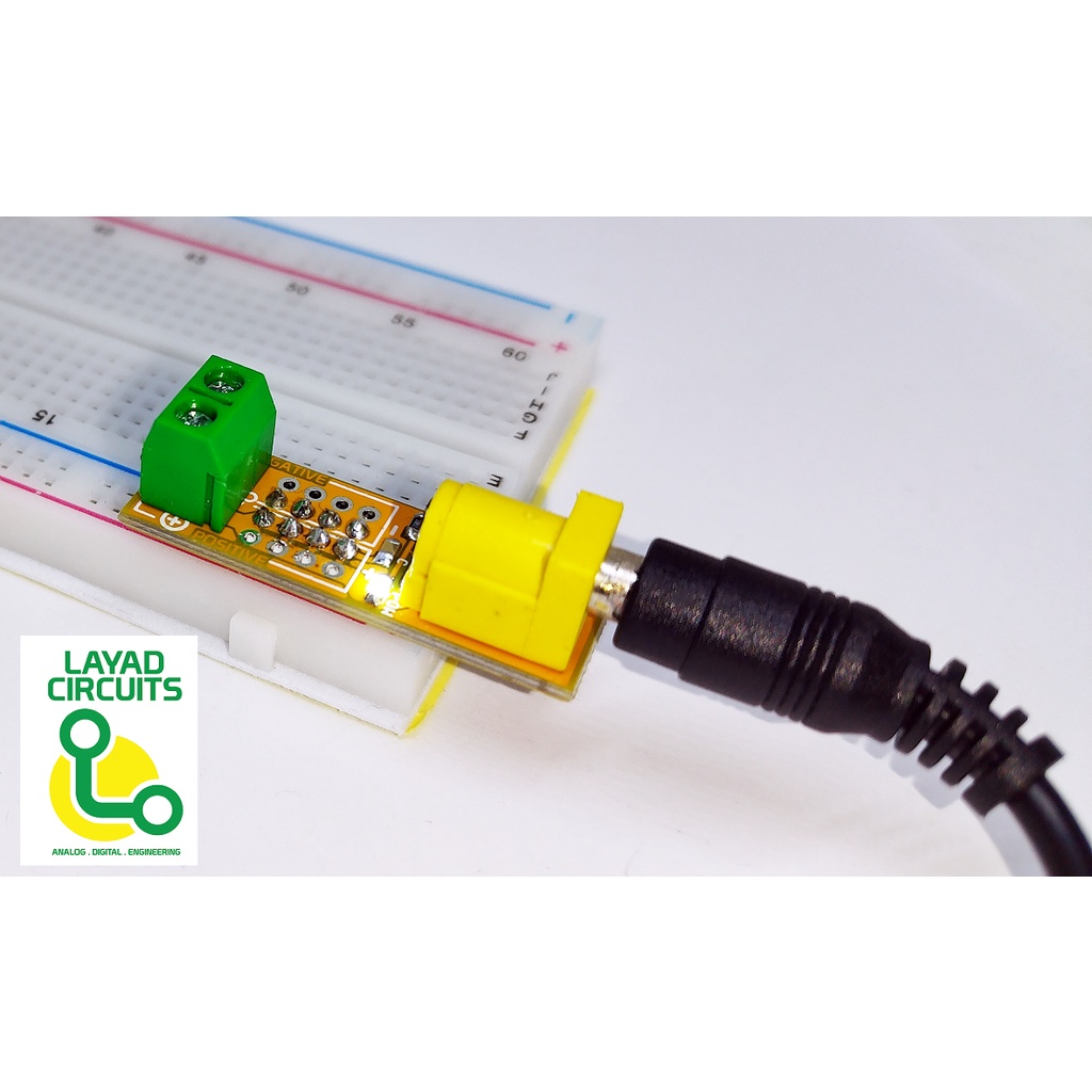 LC-079 DC jack breakout board v2 DC Jack to Breadboard interface ...