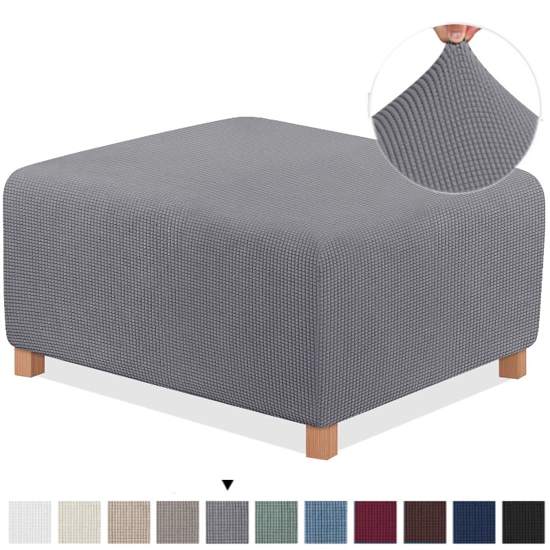 Durable 4 Size Jacquard Rectangle Ottoman Covers Anti Cat Scratch ...