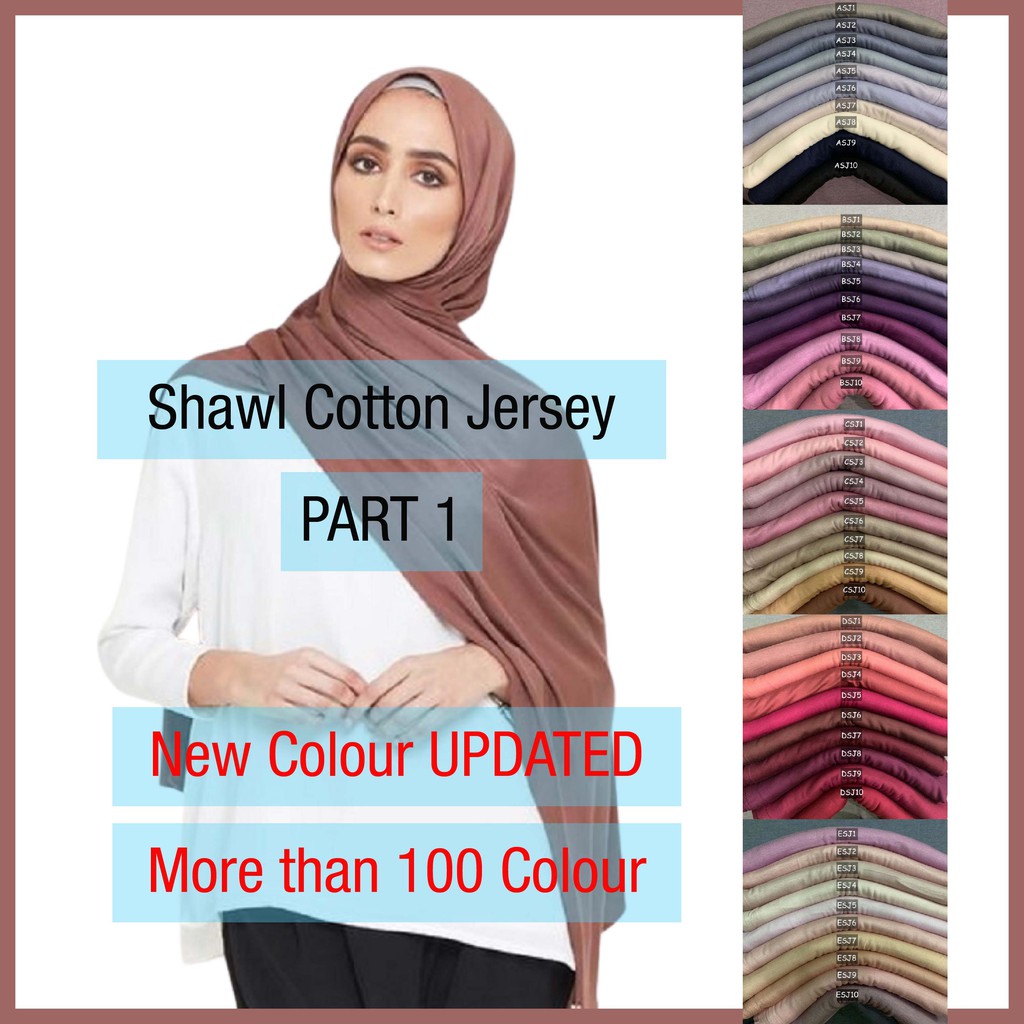 PART 1-Shawl Cotton Jersy Premium atau Shawl Malas | Shopee Malaysia