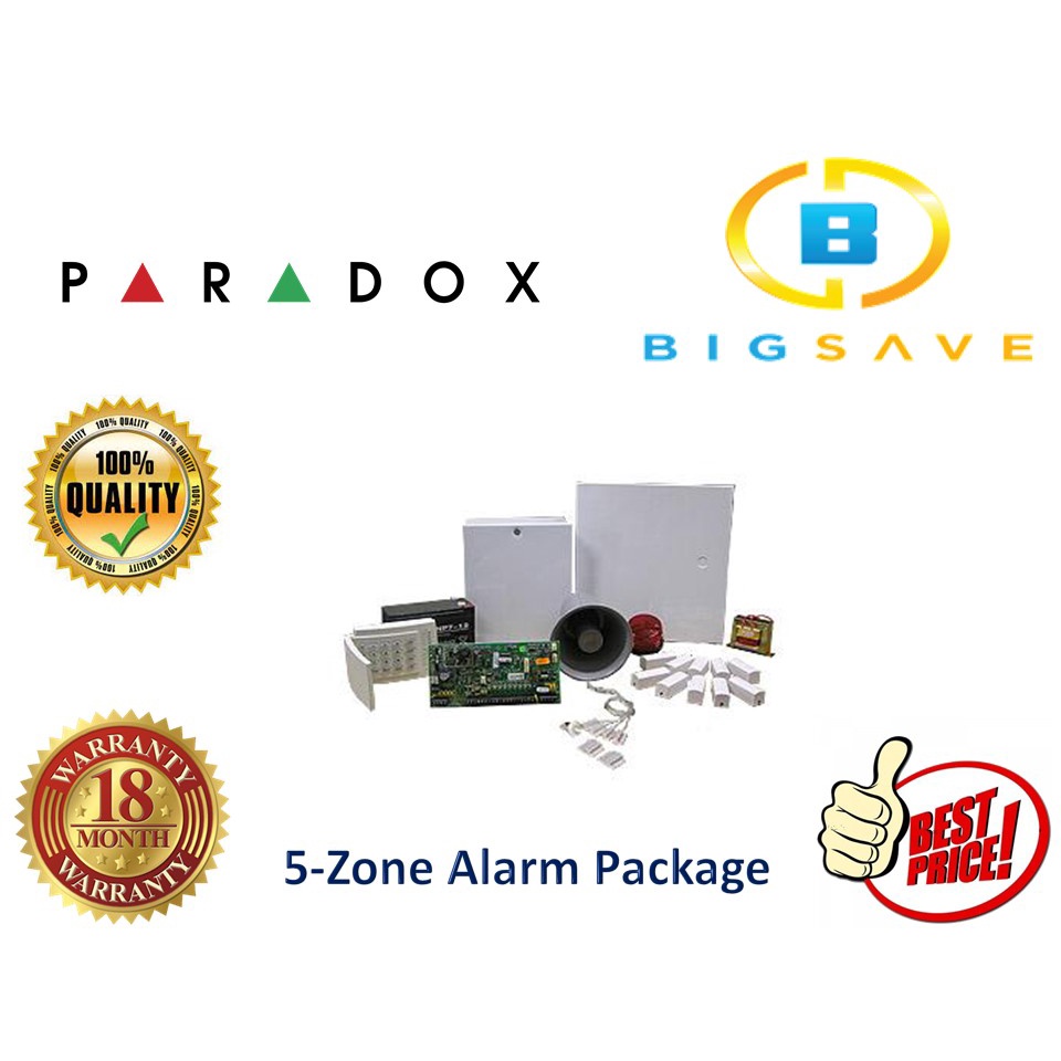 PARADOX SP5500 5-ZONE ALARM PACKAGE | Shopee Malaysia