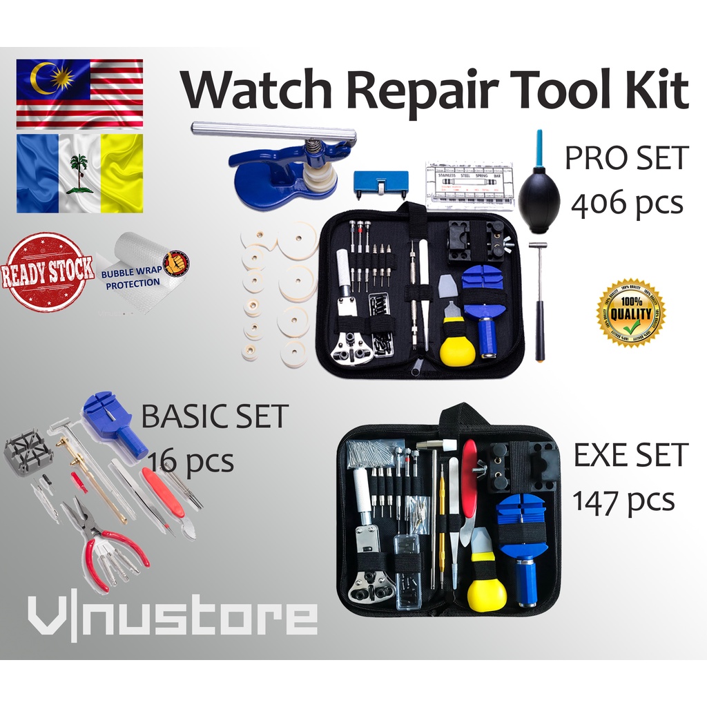 Watch Repair Kit | Watch Case Opener Spring Bar Tools | Watch Battery ...