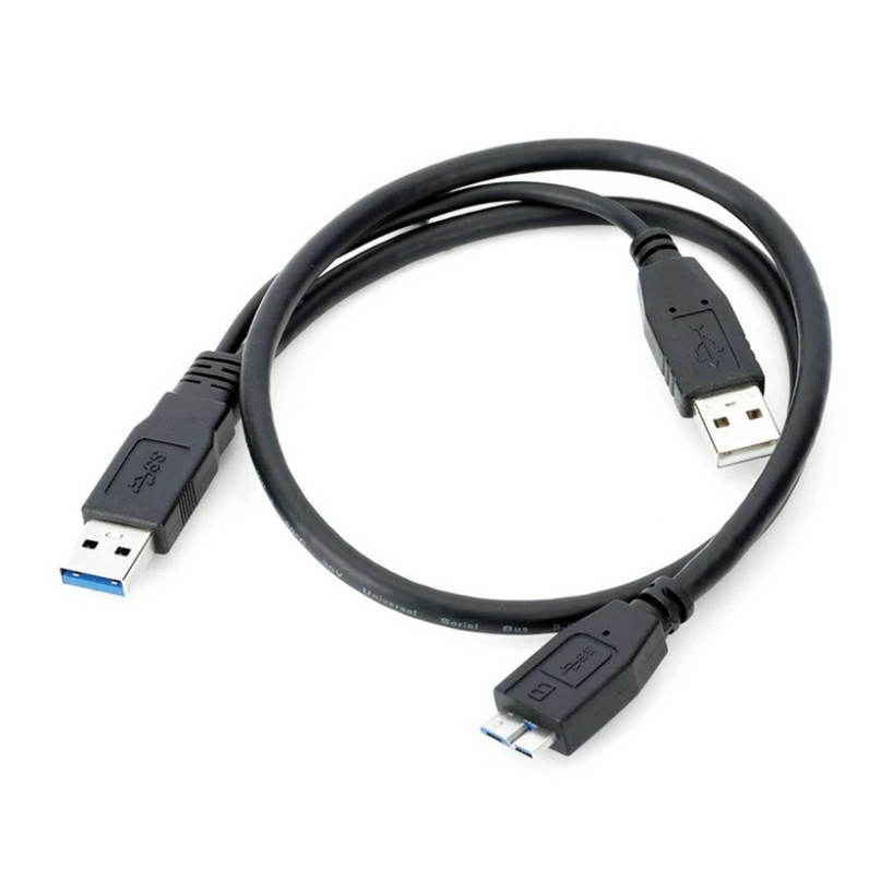 USB 3.0 A Y USB 2.0 Male to Micro B Power Data Cable For Mobile Hard ...