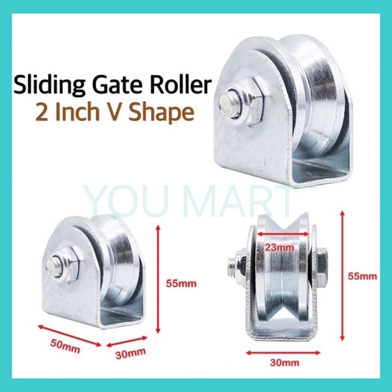 2" x 23mm V Shape auto gate roller wheel / gate bearing / sliding gate ...