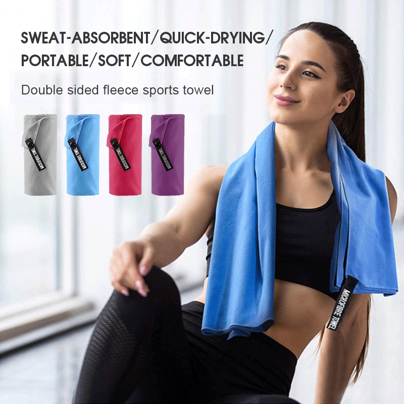 Microfiber Towel Travel Sports Fast Drying Super Absorbent Jogging Gym ...