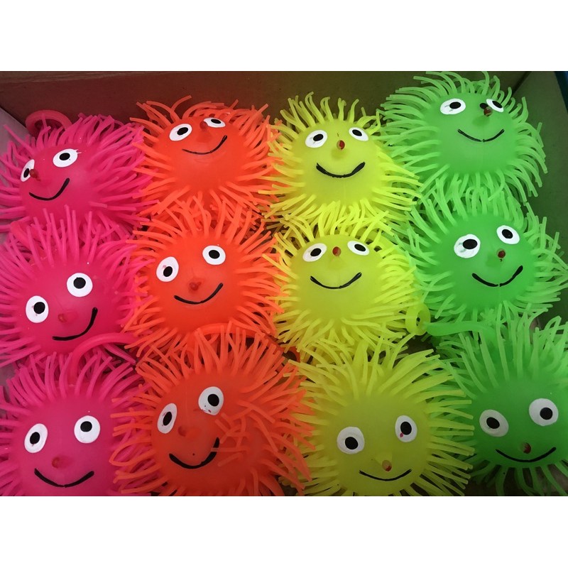 [READY STOCK] Squishy Hairy Yoyo Toy With LED Light Colourful Angry ...
