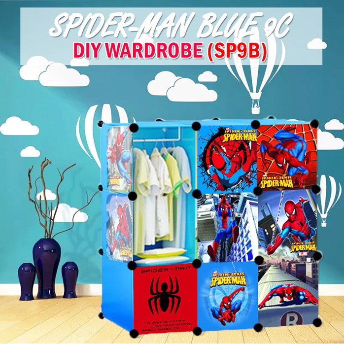 Spider-Man Blue 9C Diy Wardrobe (SP9B) | Shopee Malaysia
