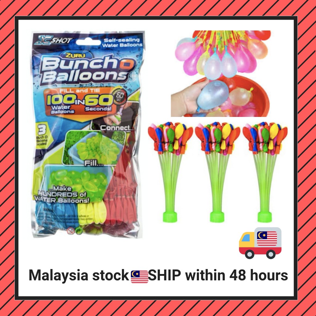 MY STOCK-111 Fast Fill Magic Water Balloons快速充气水球ballon belon air belon ...