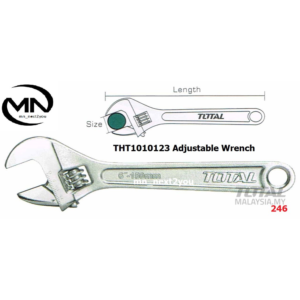 TOTAL THT1010123 Adjustable Wrench | Shopee Malaysia
