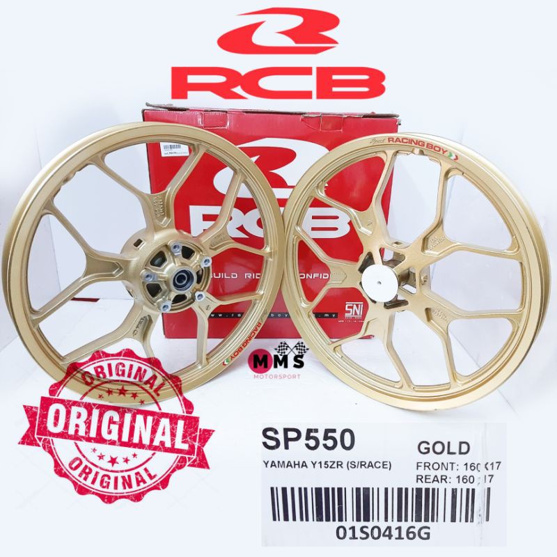 RACING BOY RB SPORT RIM SP550 YAMAHA Y15ZR Y15 S/RACE 160/160X17 GOLD ...