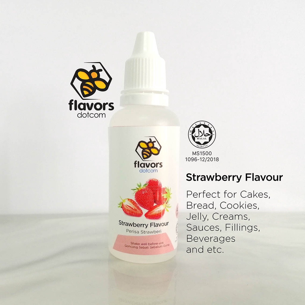 [HALAL] Flavors Dotcom Food Flavouring - Strawberry Emulco (45g ...