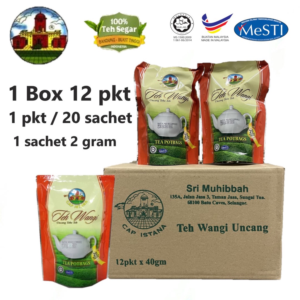 Cap Istana Teh Uncang Wangi (1 Box/12 Pack) / (1 Pack/20 sachet ...