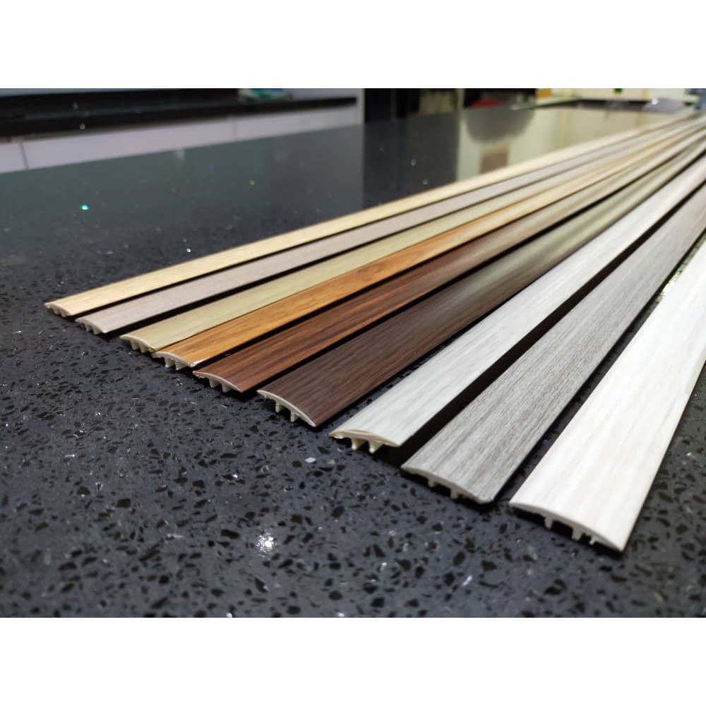 PVC Transition / T Profile for Vinyl & SPC Flooring (Cut half to 4.5 ...
