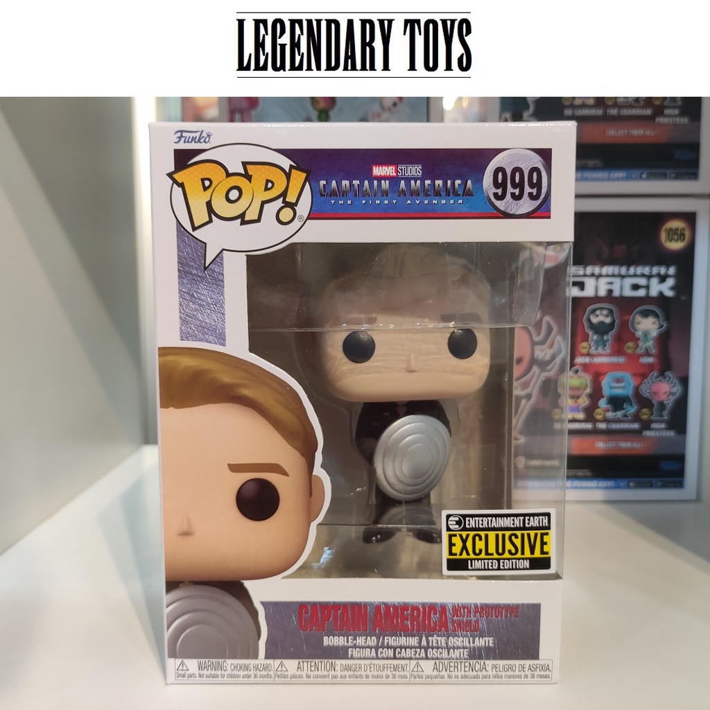 Funko Pop! MARVEL #999 The First Avengers Captain America with Prototype Shield Entertainment ...